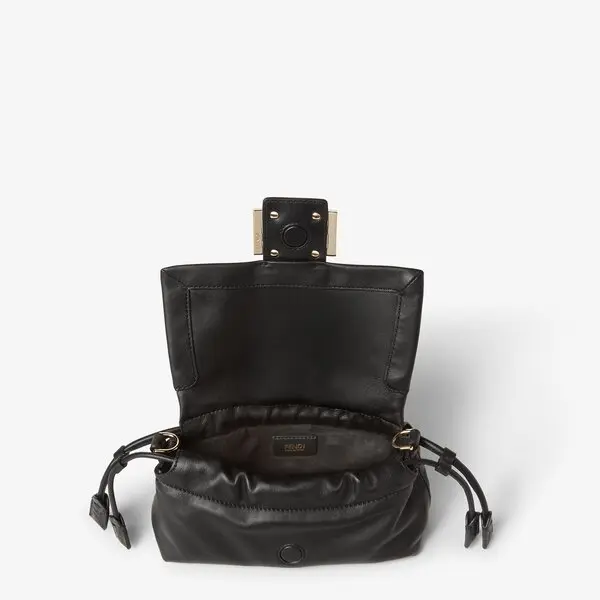 Fendi Baguette® Soft Mini Bag In Black Nappa Leather